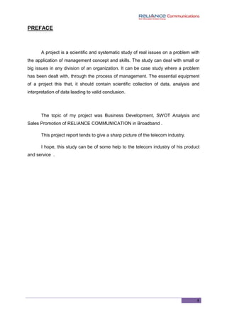 Project report on reliance | DOCX