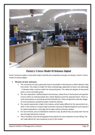 Project Report on Reliance Digital | DOCX