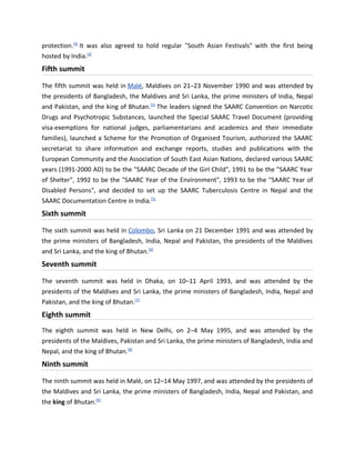 Project report on saarc | DOC