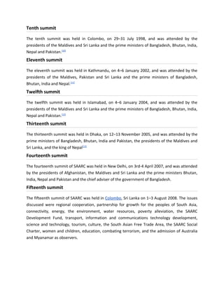 Project report on saarc | DOC