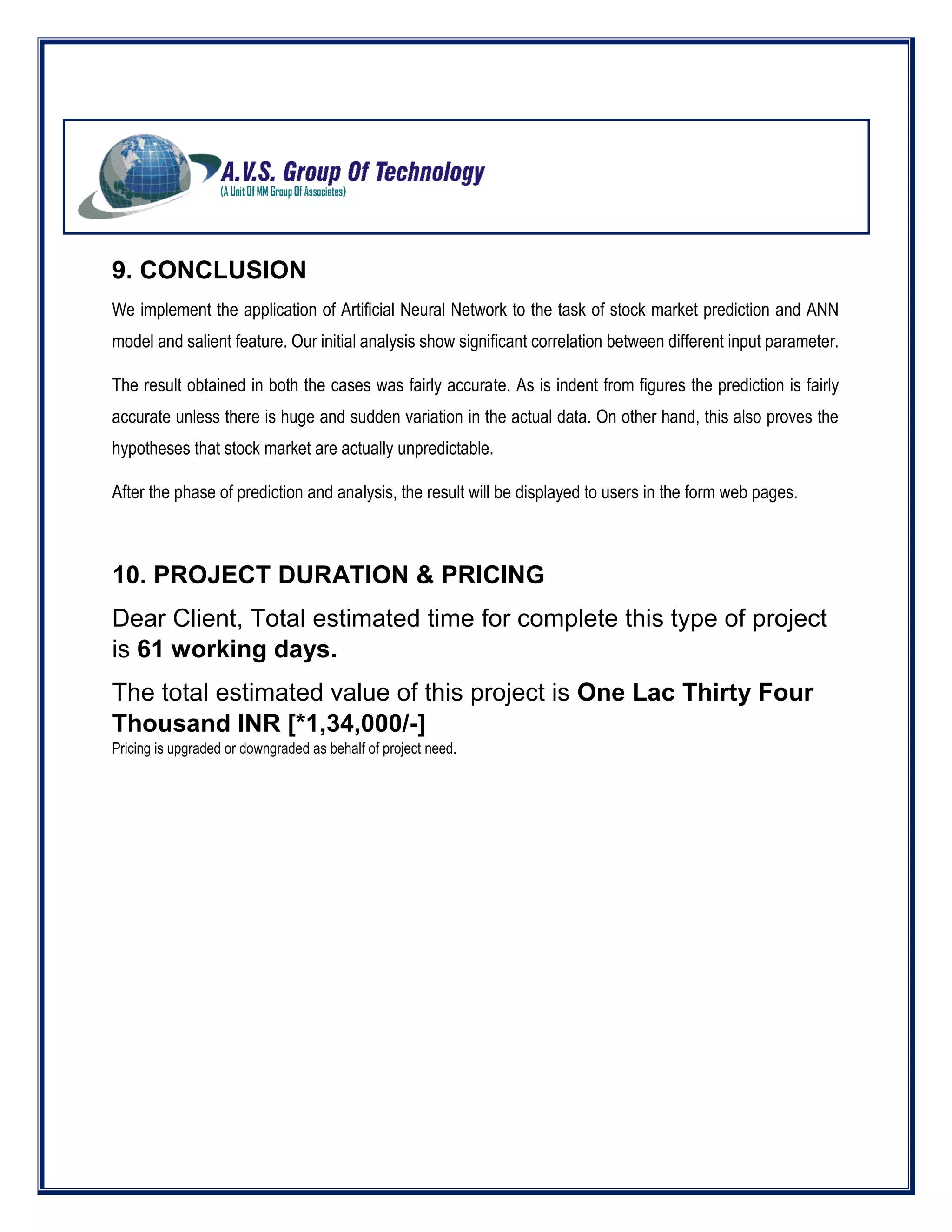 Project report on Share Market application | PDF