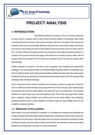 Project report on Share Market application | PDF