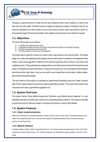 Project report on Share Market application | PDF
