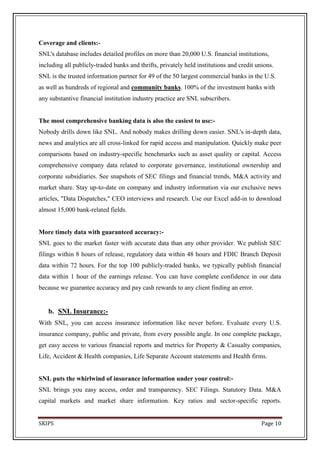 Project report on snl financial | PDF