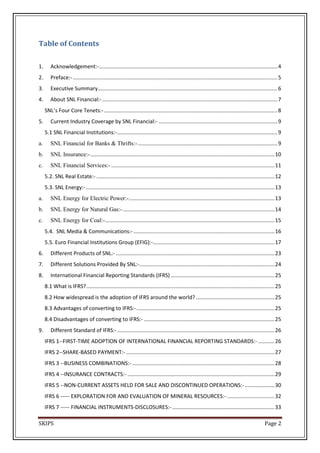 Project report on snl financial | PDF