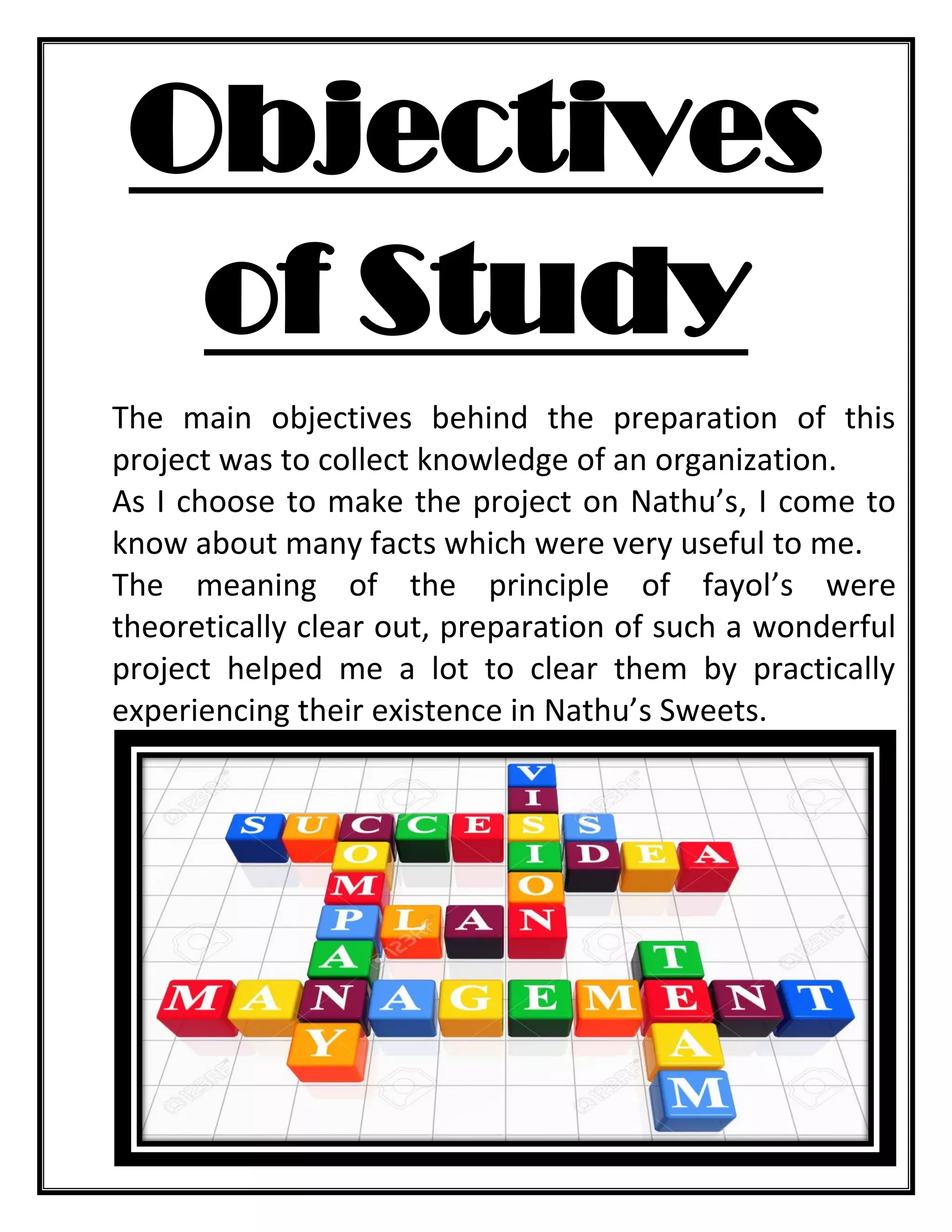 BUSINESS STUDIES PROJECT ON PRINCIPLES OF MANAGEMENT | PDF