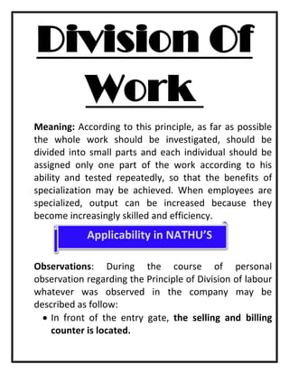 BUSINESS STUDIES PROJECT ON PRINCIPLES OF MANAGEMENT | PDF