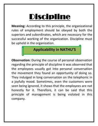 BUSINESS STUDIES PROJECT ON PRINCIPLES OF MANAGEMENT | PDF