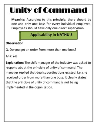 BUSINESS STUDIES PROJECT ON PRINCIPLES OF MANAGEMENT | PDF