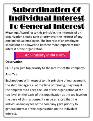 BUSINESS STUDIES PROJECT ON PRINCIPLES OF MANAGEMENT | PDF