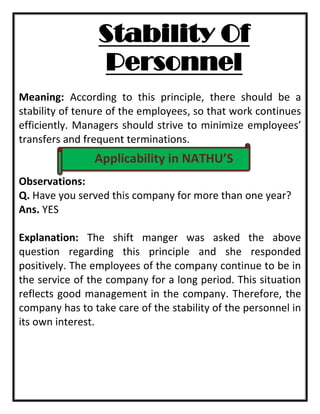 BUSINESS STUDIES PROJECT ON PRINCIPLES OF MANAGEMENT | PDF
