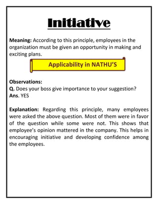 BUSINESS STUDIES PROJECT ON PRINCIPLES OF MANAGEMENT | PDF