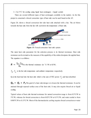 Project report on thermo electric cooling system | DOCX