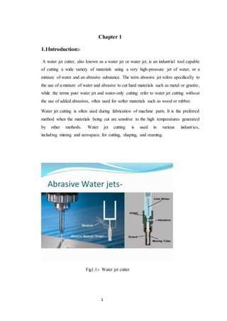 Project report on water jet system | DOCX