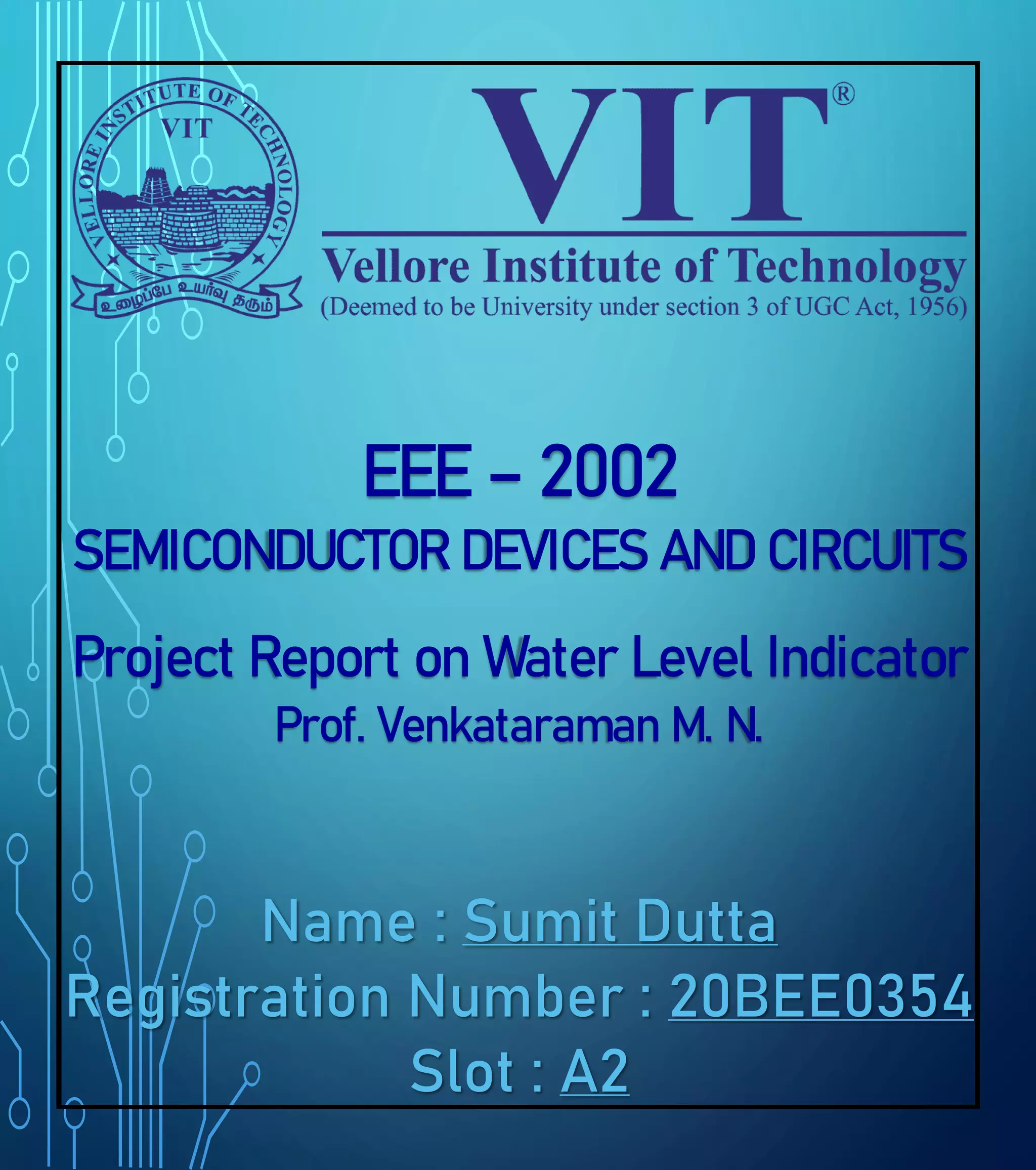 Project Report on Water Level Indicator | PDF