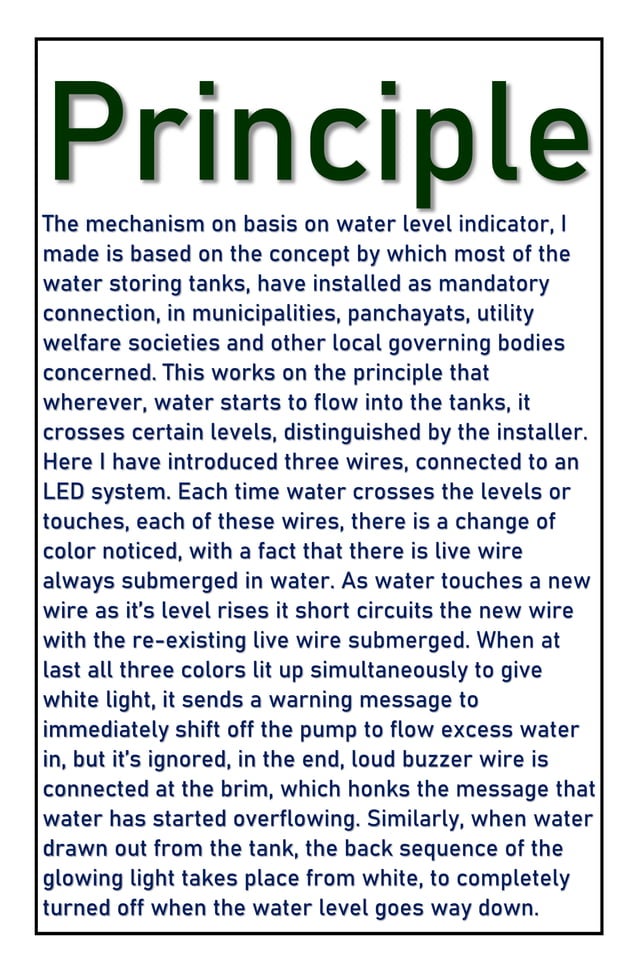 Project Report on Water Level Indicator | PDF | Water Services | Home ...