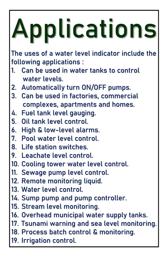 Project Report on Water Level Indicator | PDF | Water Services | Home ...