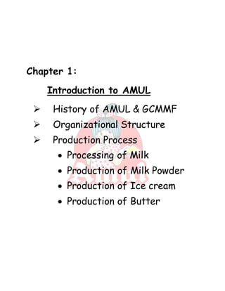 Amul Project report pppp | DOCX