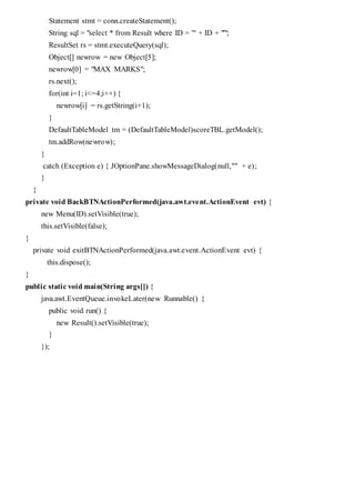 code for quiz in my sql | DOC