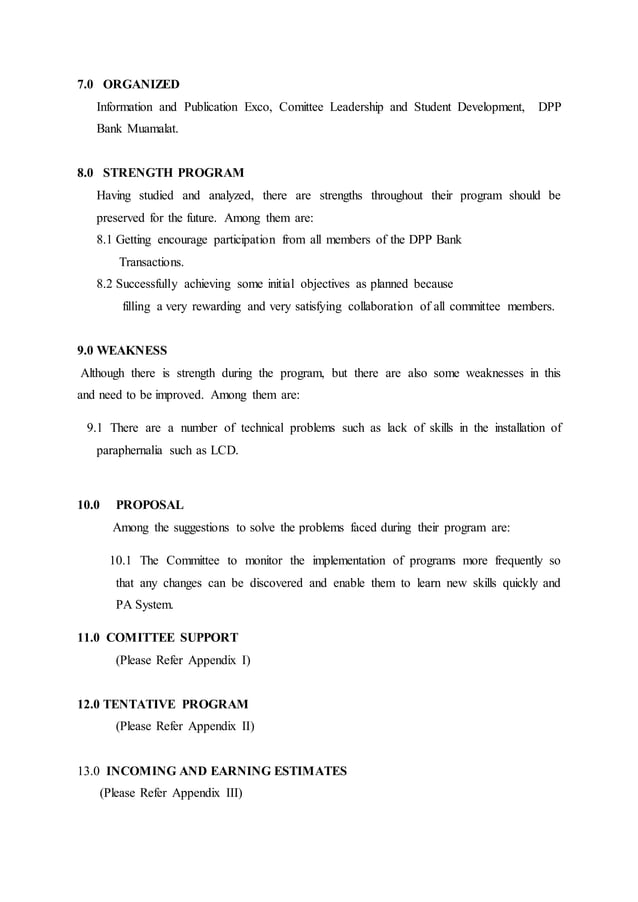 Contoh Laporan Program | DOCX | College Education | Education