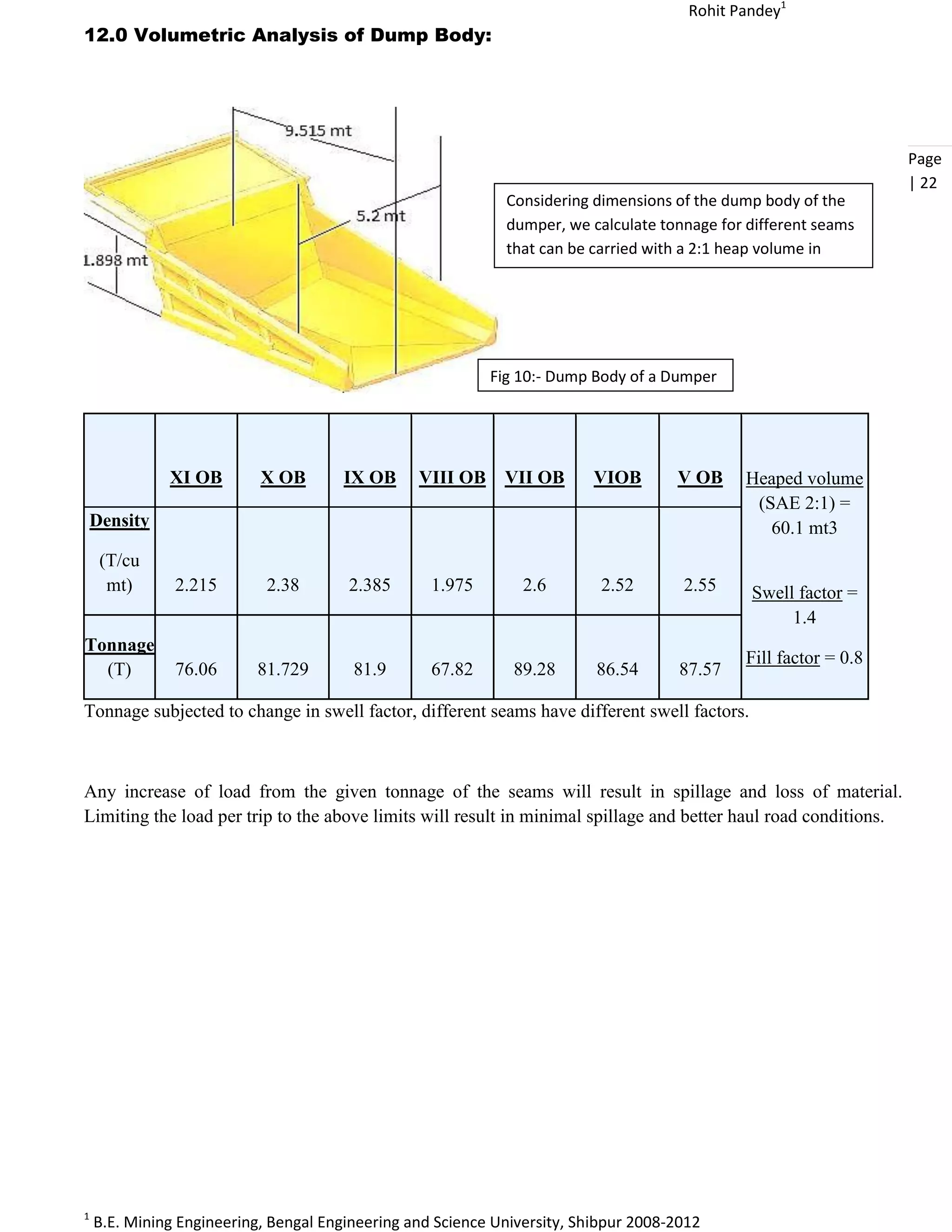 Optimization of Load Per Trip of a Rear Discharge Dumper | PDF