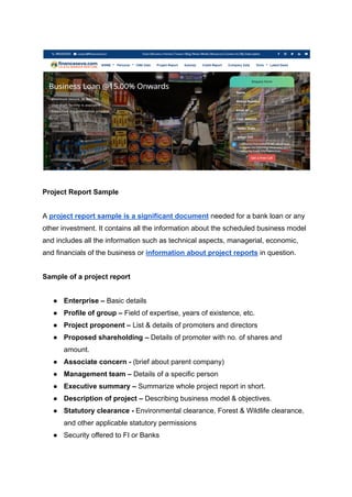 Project Report Sample | PDF