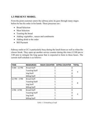 Project report subway - Arena (simulation) | PDF
