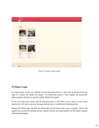 blood bank management system project report | PPTX