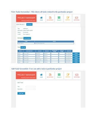 Project Management - Web Application Report | PDF