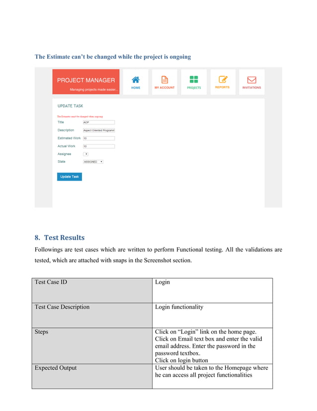 Project Management - Web Application Report | PDF