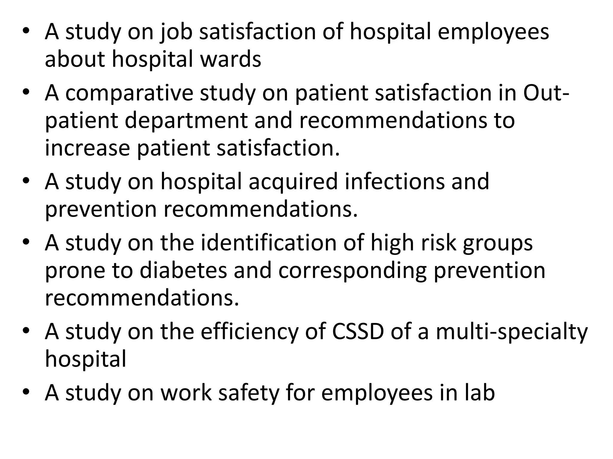 Project report titles for mba in health care | PPTX | Healthcare ...