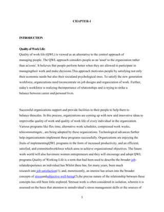 Project report work life balance | DOCX