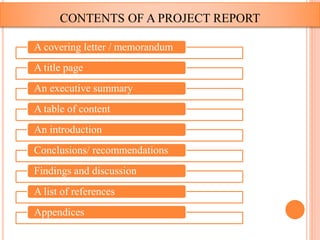 Project report writting format | PPTX