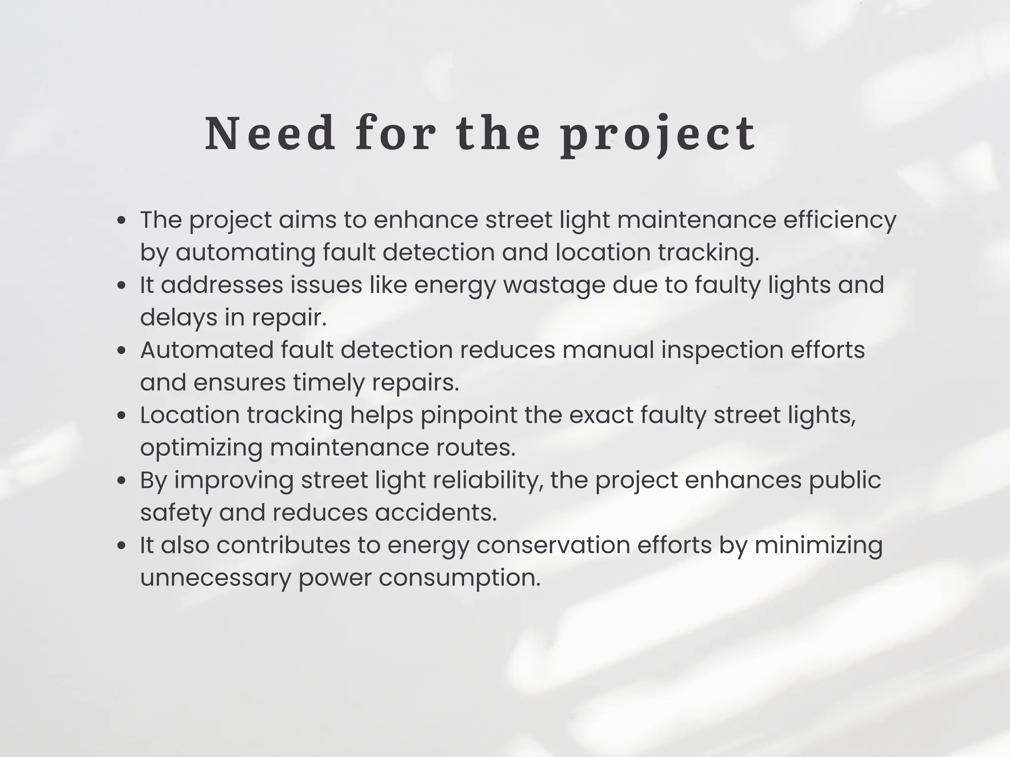 Auto fault detection and location of street light management | PDF