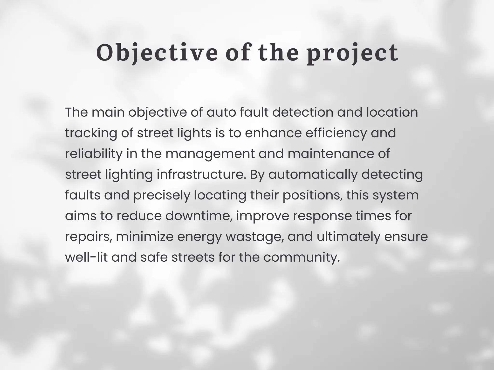 Auto fault detection and location of street light management | PDF