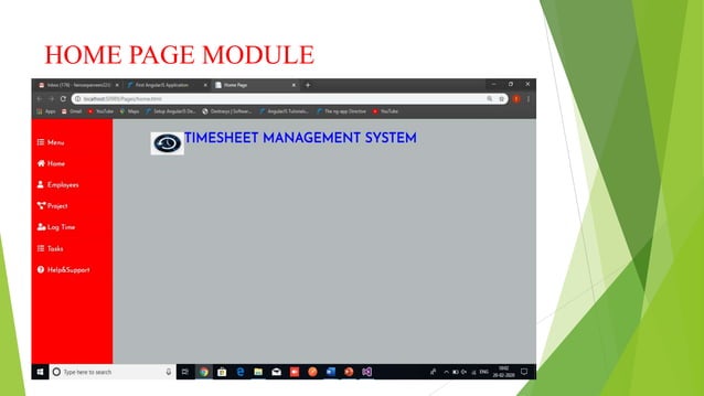 TIME-SHEET AND TASK MANAGEMENT SYSTEM USING ANGULARJS | PPT