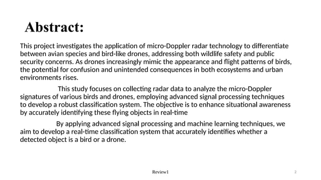 Project review template for mini project | PPT