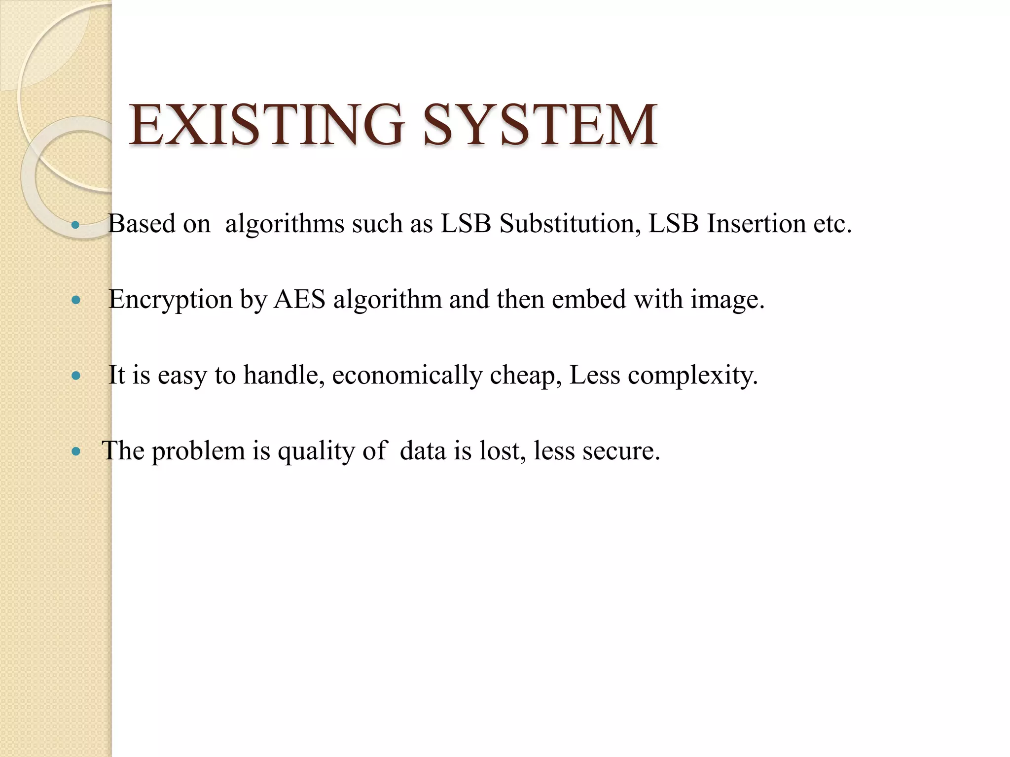 Reversible Image Data Hiding Over Encrypted Domain Using Key Modulation Ppt