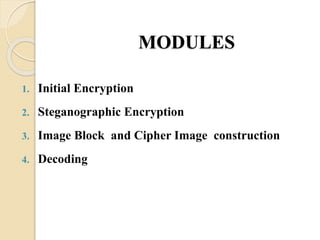 Reversible image data hiding over encrypted domain using key modulation | PPT