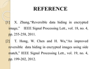 Reversible image data hiding over encrypted domain using key modulation | PPT