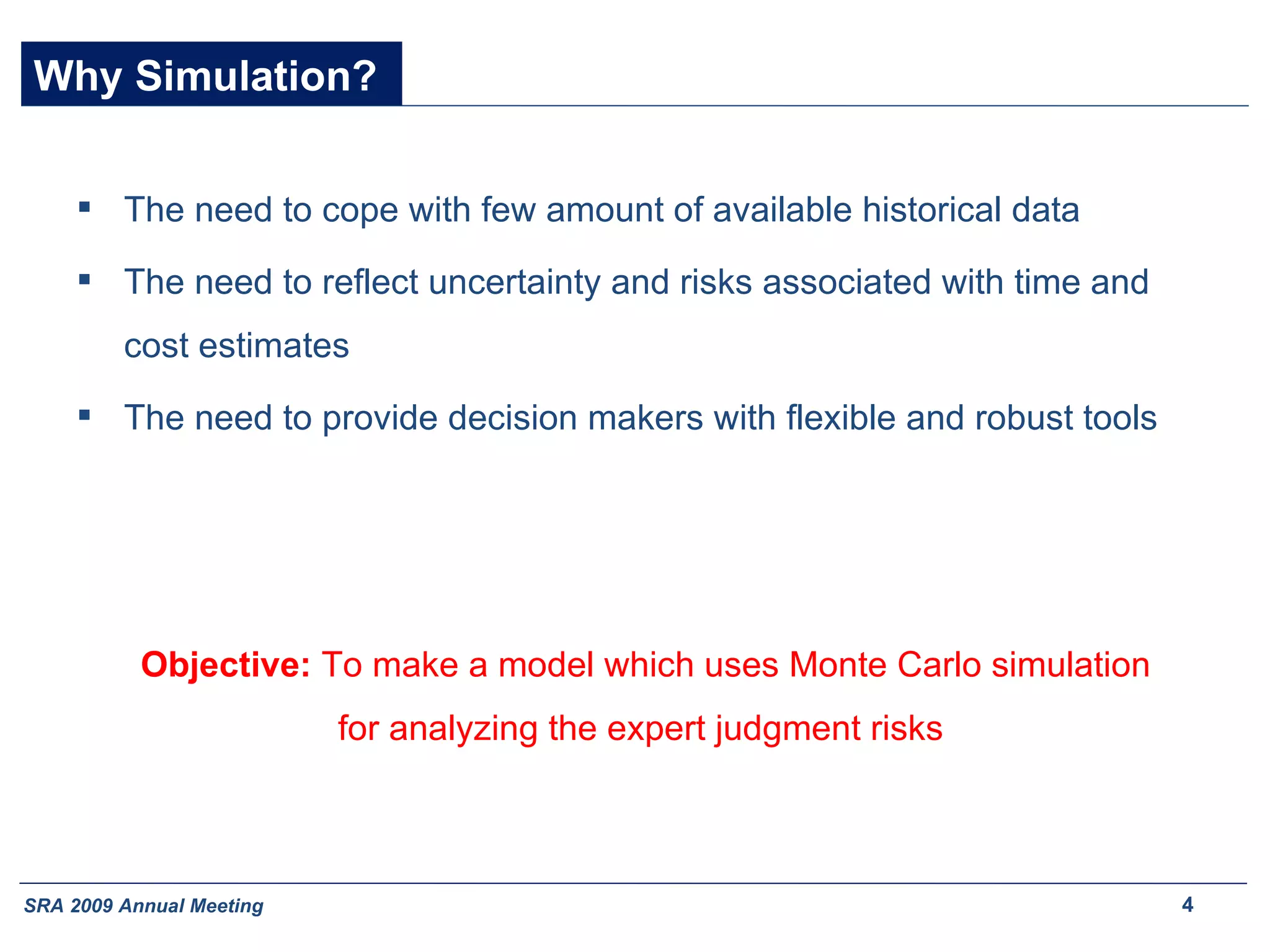 project time and cost risk analysis | PPT