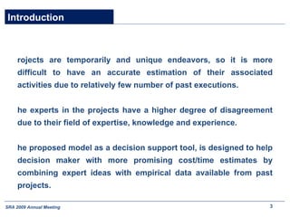 project time and cost risk analysis | PPT