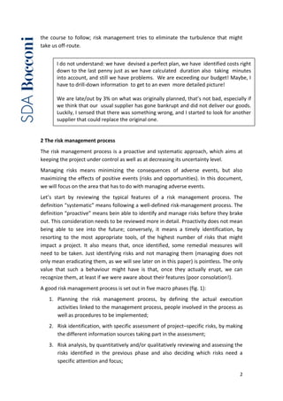 Project risk management | PDF