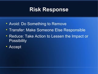 Risk Management in Project Management | PPT