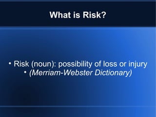 Risk Management in Project Management | PPT