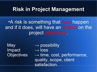 Risk Management in Project Management | PPT
