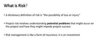 Project Risk Management | PPT