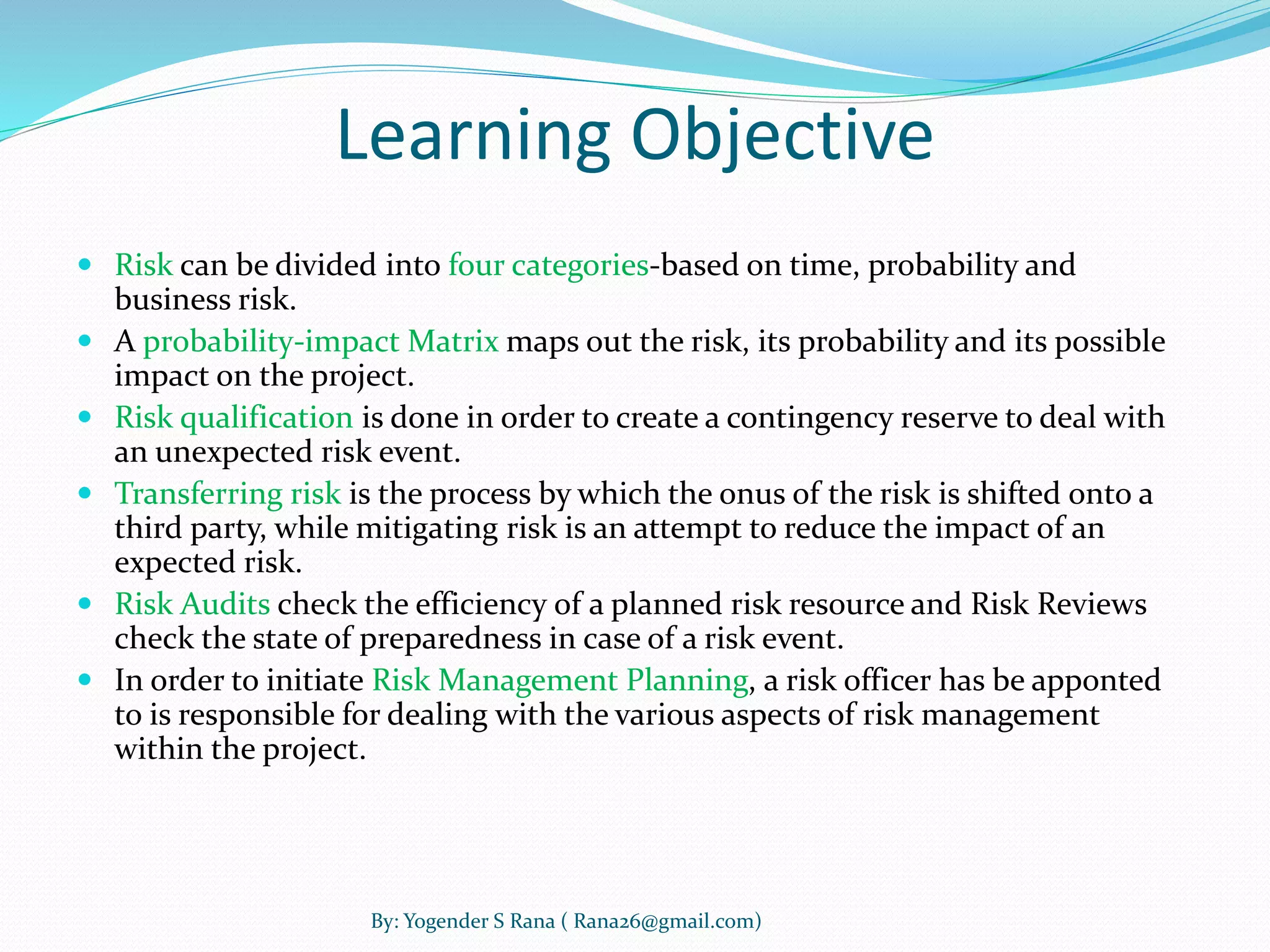 Project risk management | PPTX