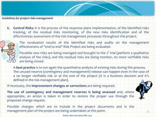Project risk management - Methodology and application | PDF