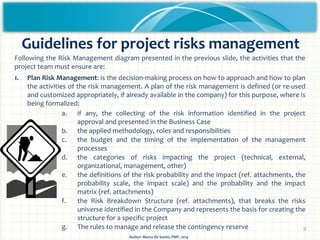 Project risk management - Methodology and application | PDF